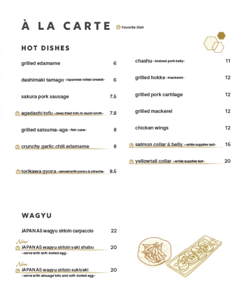 Dinner Menu | Oh Banzai